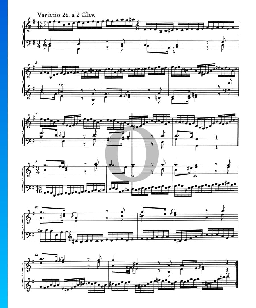 Goldberg Variations, BWV 988: Variatio 26. a 2 Clav. (Johann Sebastian ...