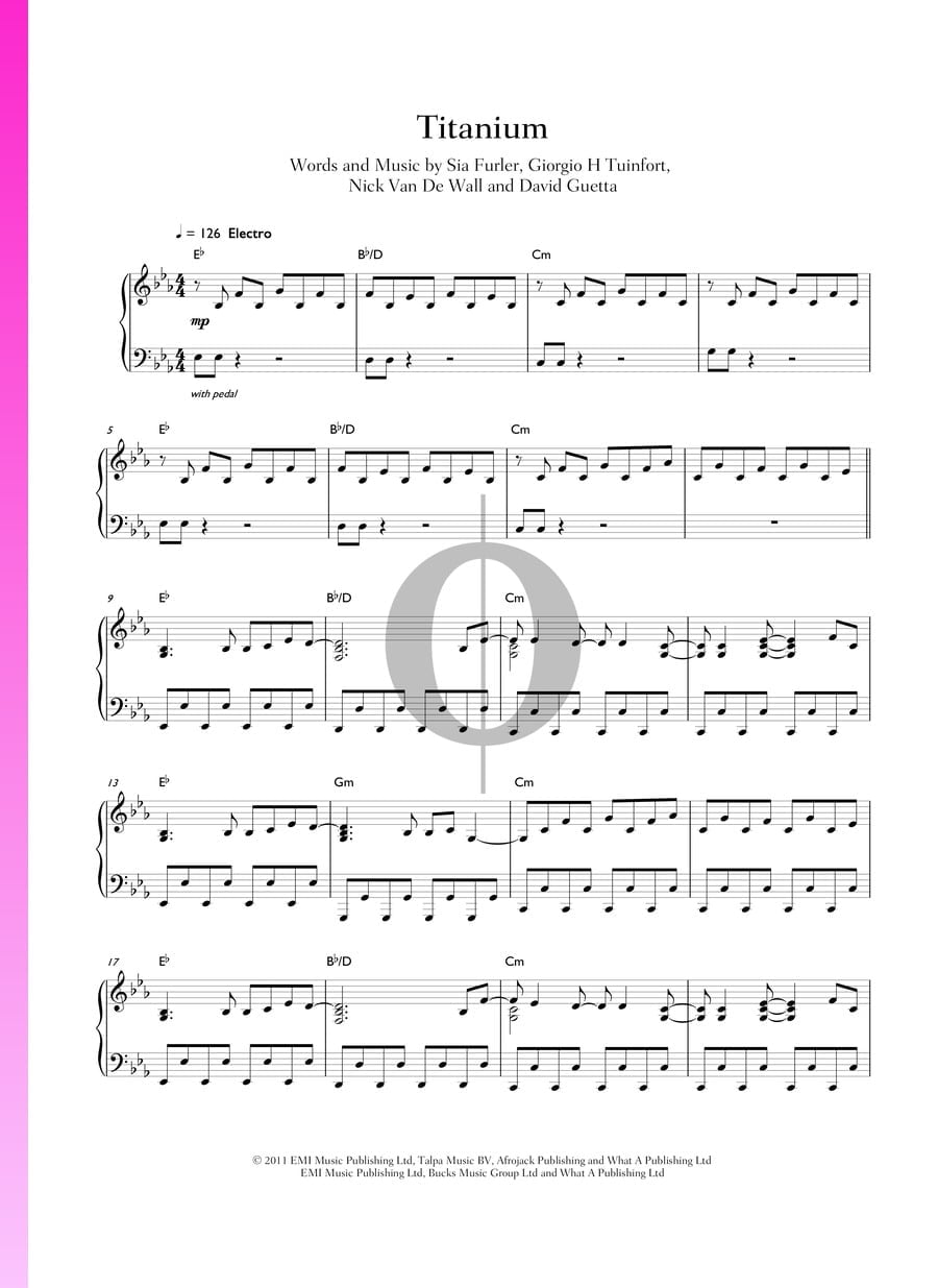 Titanium » David Guetta, Sia - Partitions de piano - OKTAV