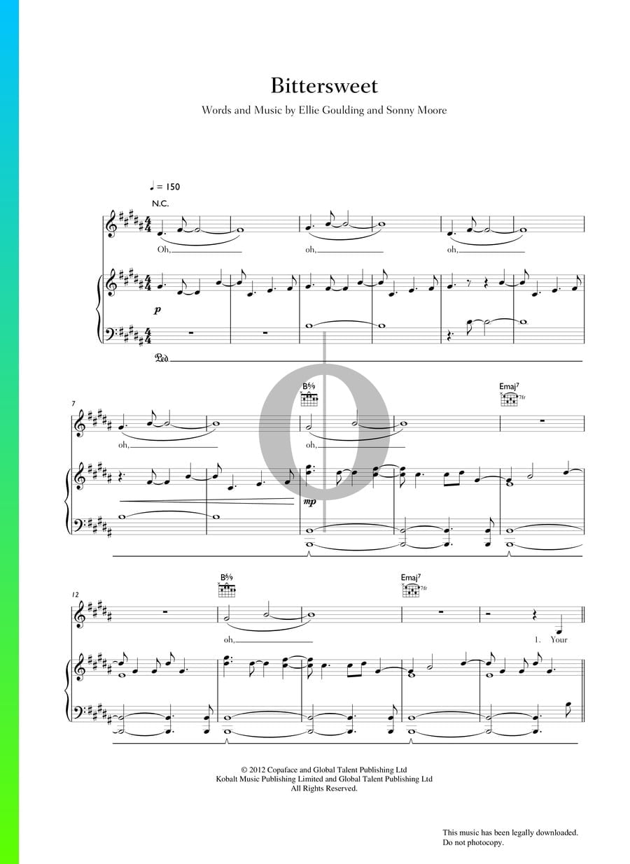 Bittersweet Piano Sheet Music from The Twilight Saga: Breaking Dawn ...