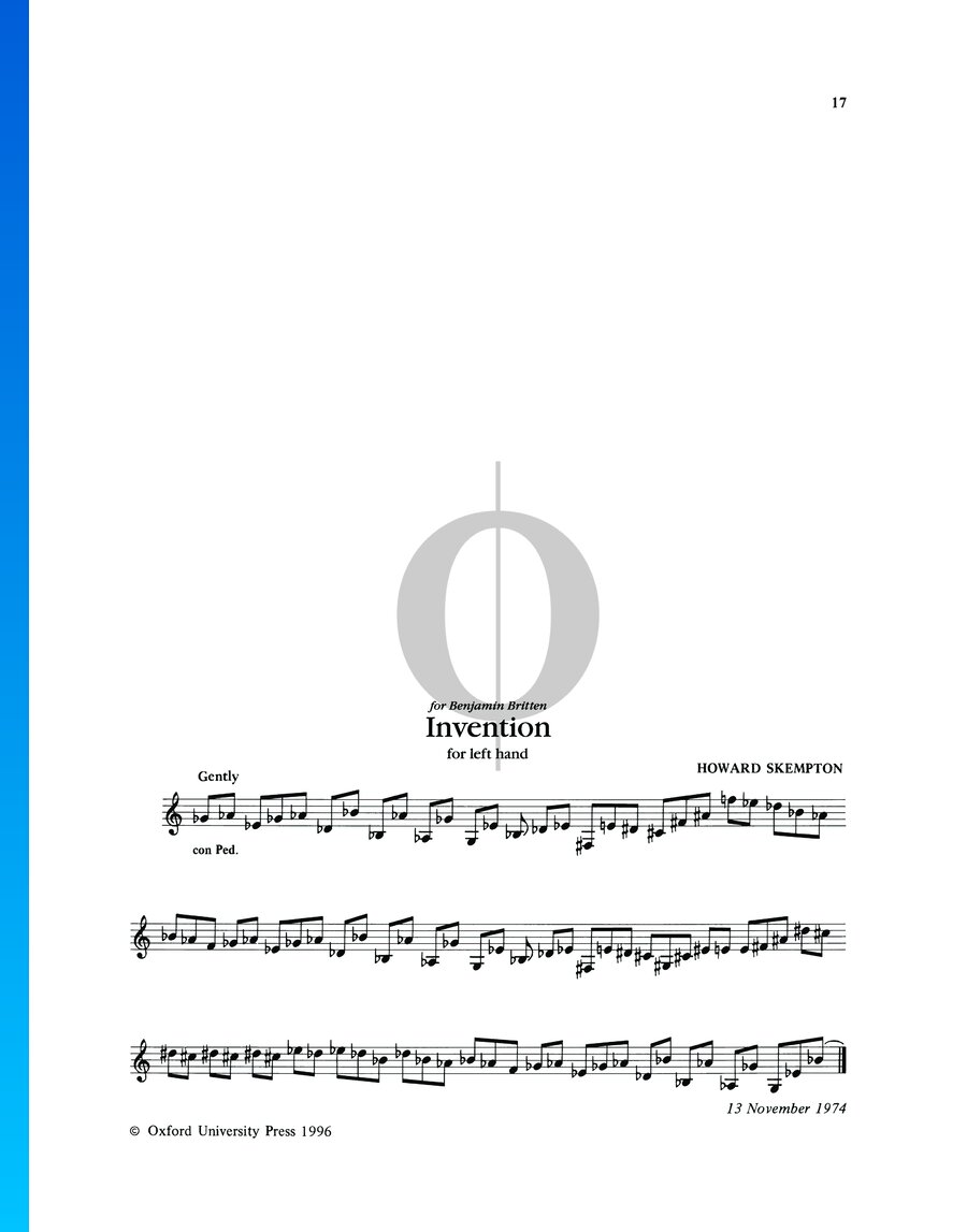 Invention (Howard Skempton) Piano Sheet Music - OKTAV