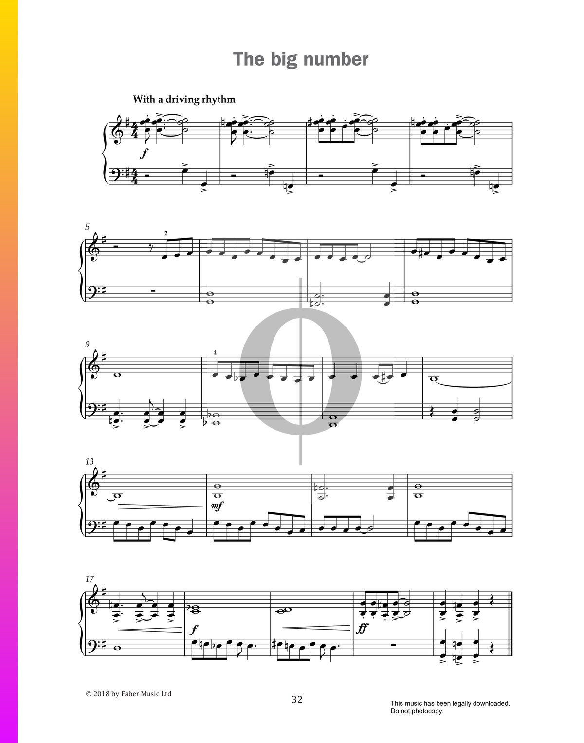 The Big Number (Paul Harris) Piano Sheet Music - OKTAV