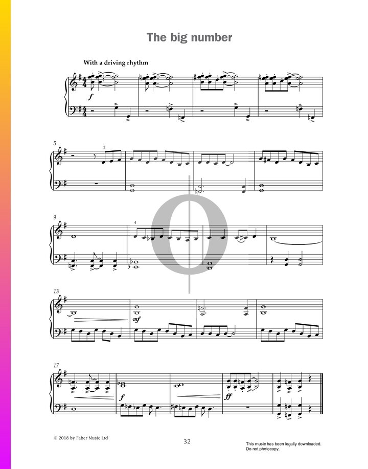 The Big Number (Paul Harris) Piano Sheet Music - OKTAV