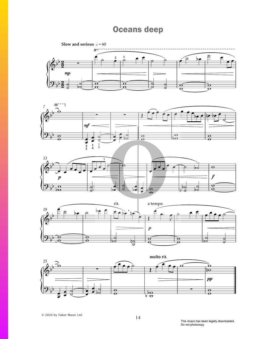 Oceans Deep (Paul Harris) Piano Sheet Music - OKTAV