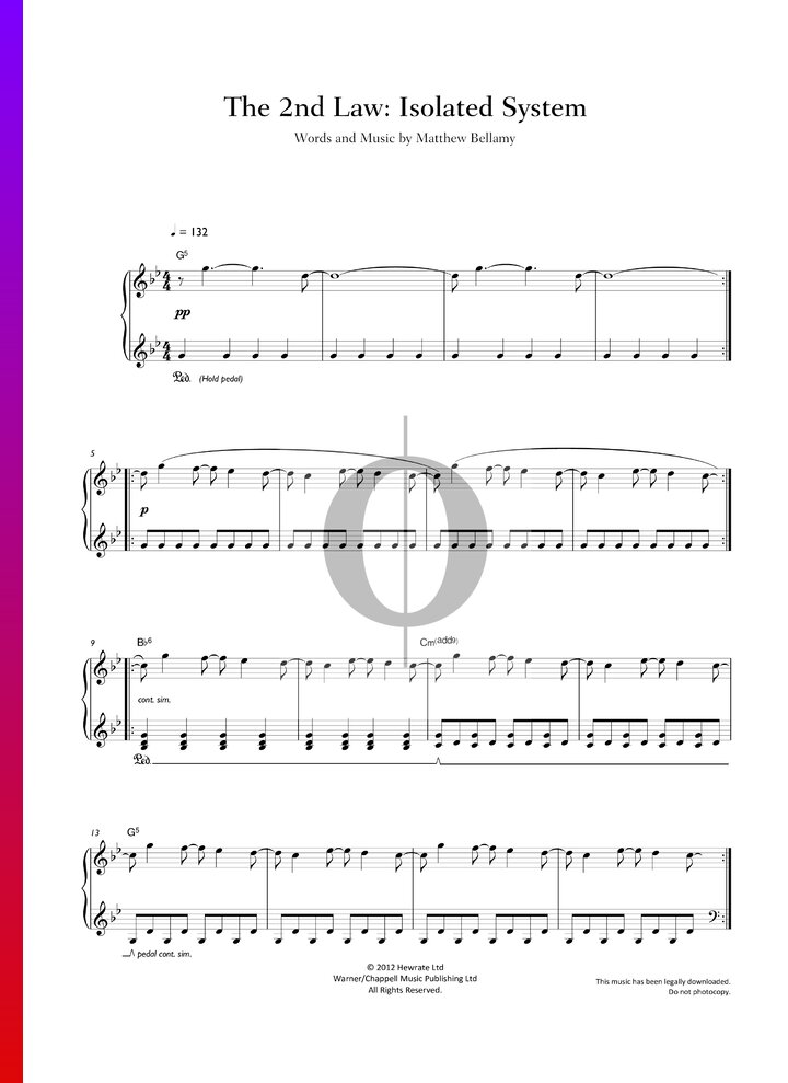 The 2nd Law: Isolated System (Muse) Piano Sheet Music - OKTAV