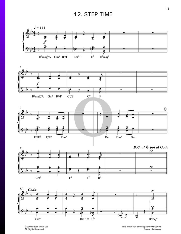 Step Time (John Kember) Piano Sheet Music - OKTAV