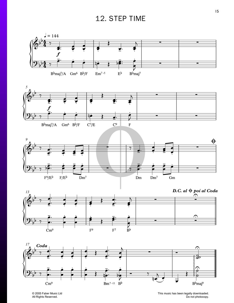 Step Time (John Kember) Piano Sheet Music - OKTAV