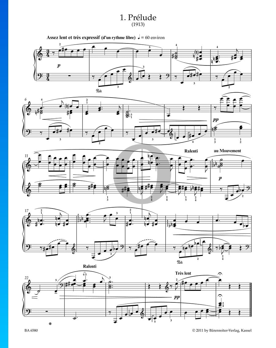 Prélude, M.65 (Maurice Ravel) Piano Sheet Music - OKTAV