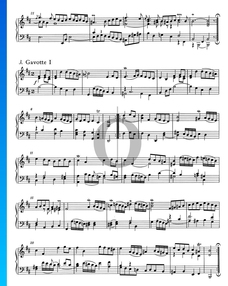 French Overture, BWV 931: 3./4. Gavotte I and II (Johann Sebastian Bach ...