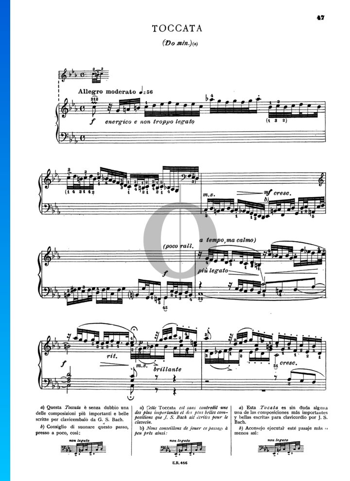 Toccata and Fugue in C Minor, BWV 911 (Johann Sebastian Bach) Piano ...