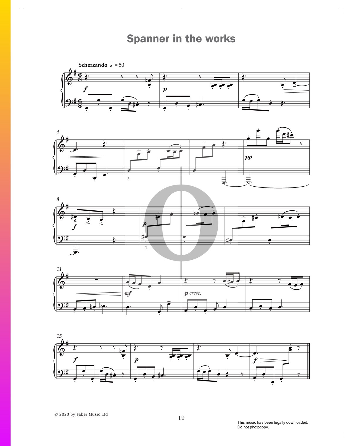 Spanner In The Works (Paul Harris) Piano Sheet Music - OKTAV