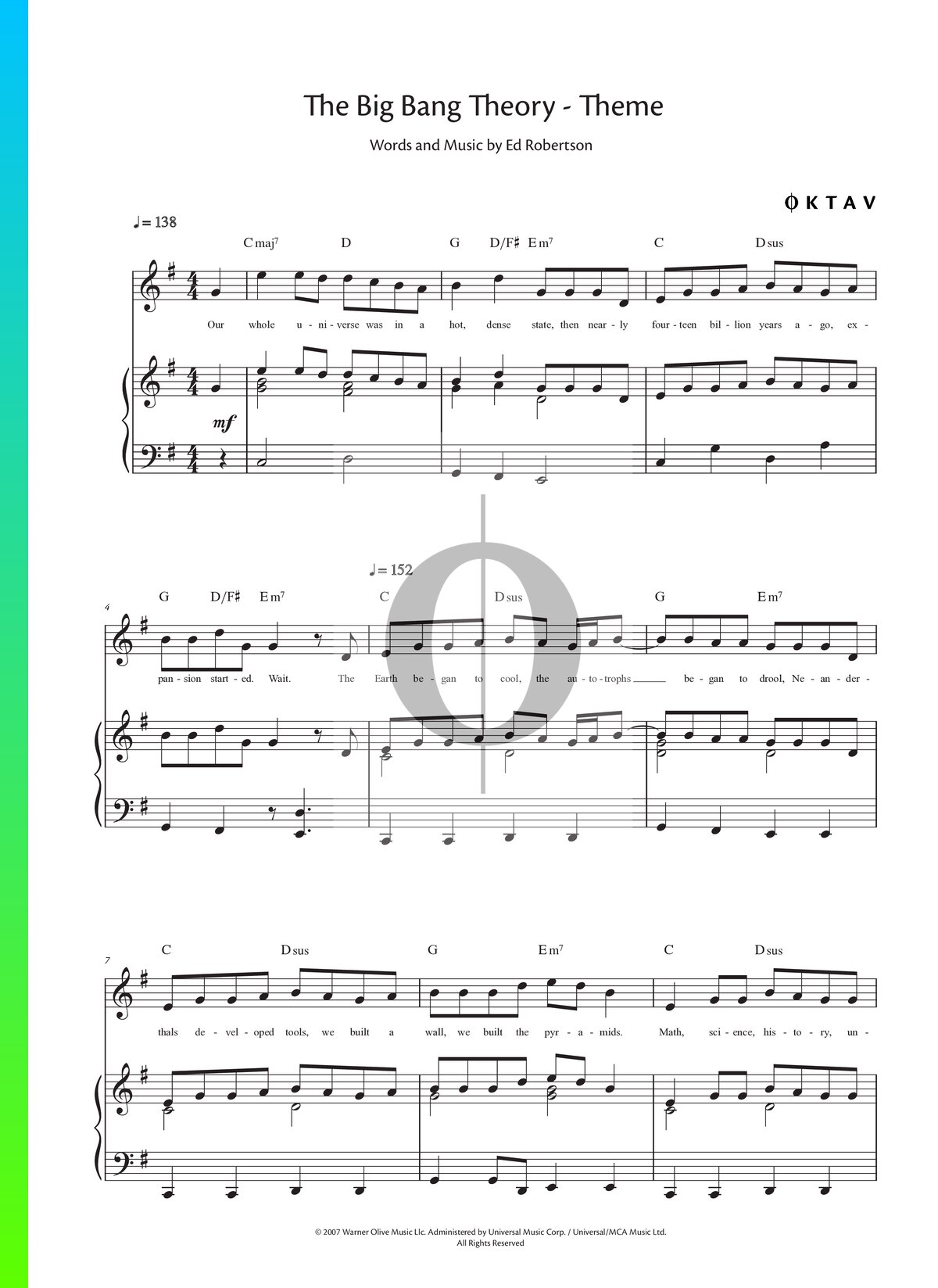The Big Bang Theory Theme Piano Sheet Music From The Big Bang Theory The Big Bang Theory Theme Piano Sheet Music From The Big Bang Theory