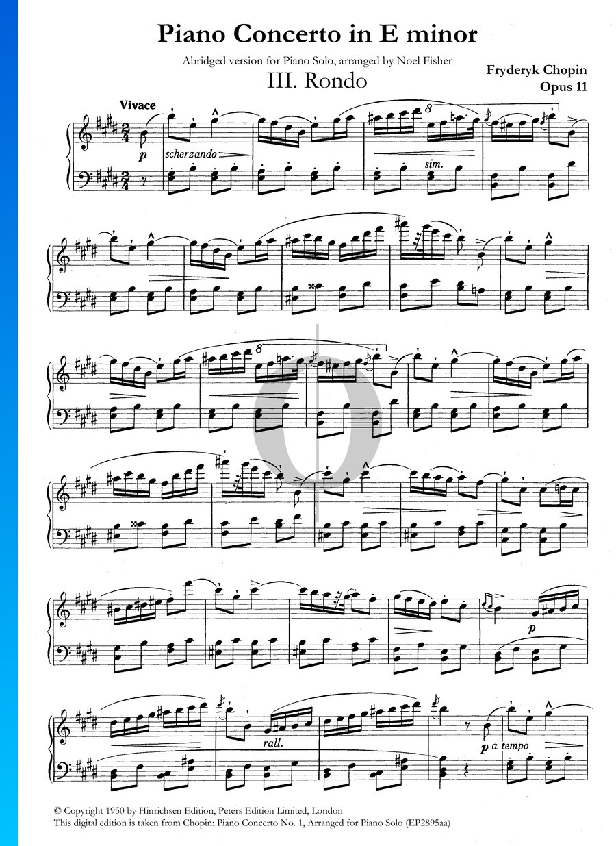 Piano Concerto No. 1 in E Minor, Op. 11: 3. Rondo (Frédéric Chopin ...