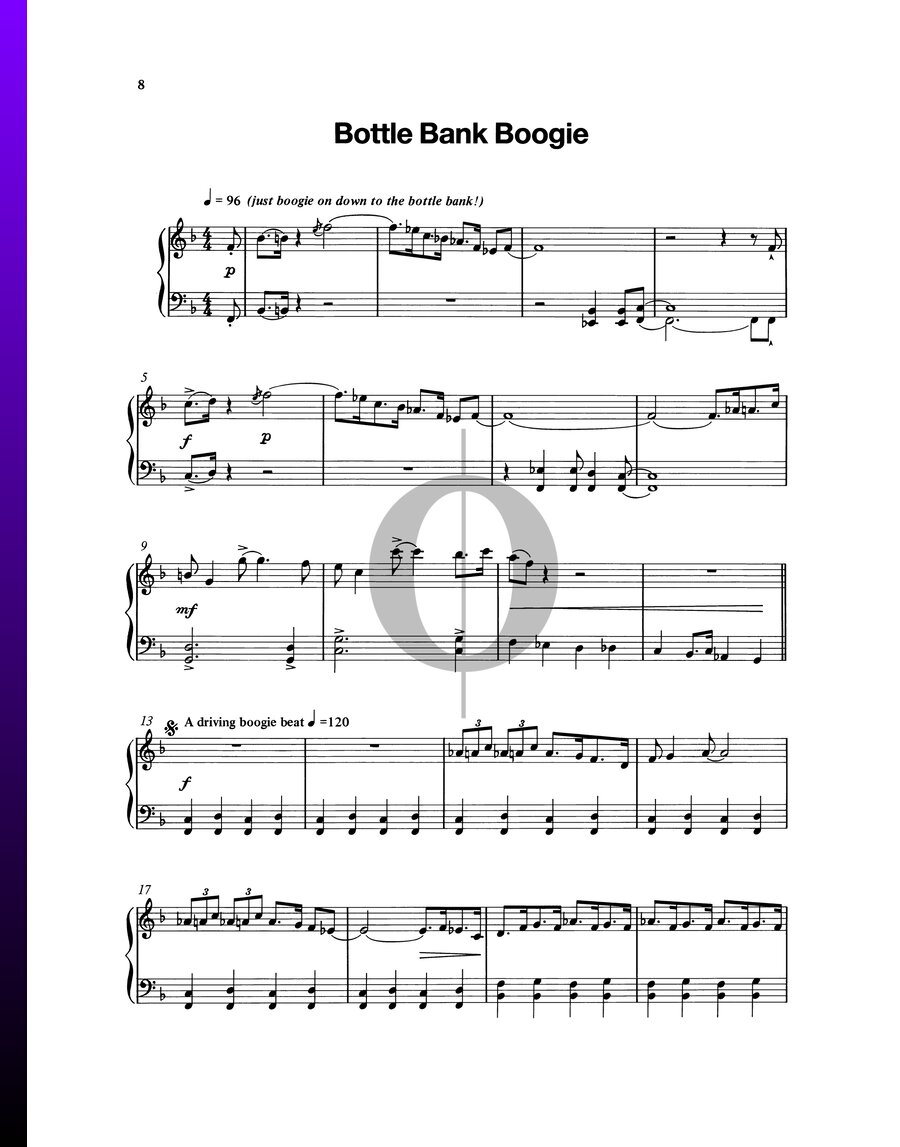 Bottle Bank Boogie (Pam Wedgwood) Piano Sheet Music - OKTAV
