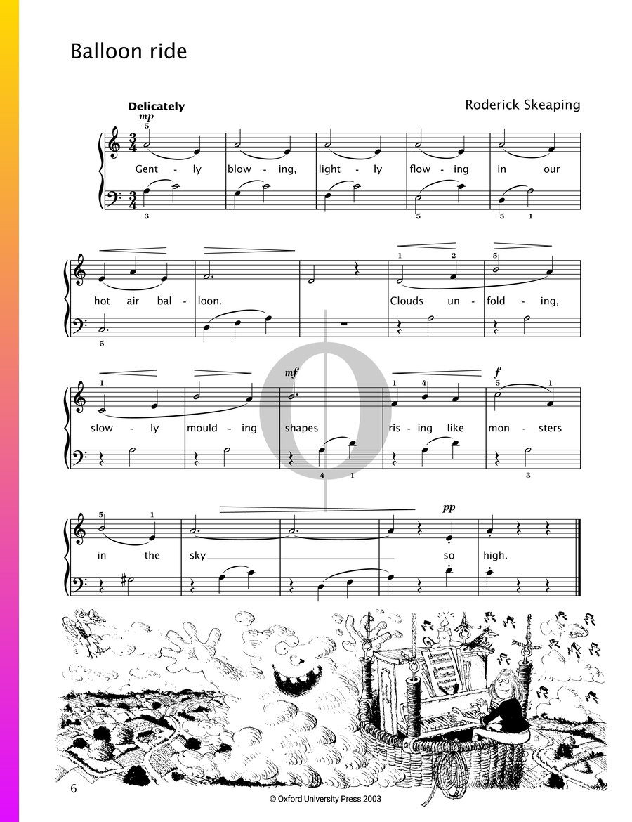Balloon ride (Roderick Skeaping) Piano Sheet Music - OKTAV
