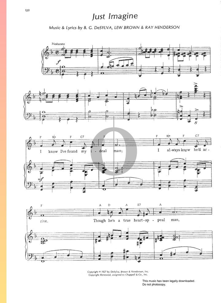 Just Imagine (Judy Garland) Piano Sheet Music - OKTAV