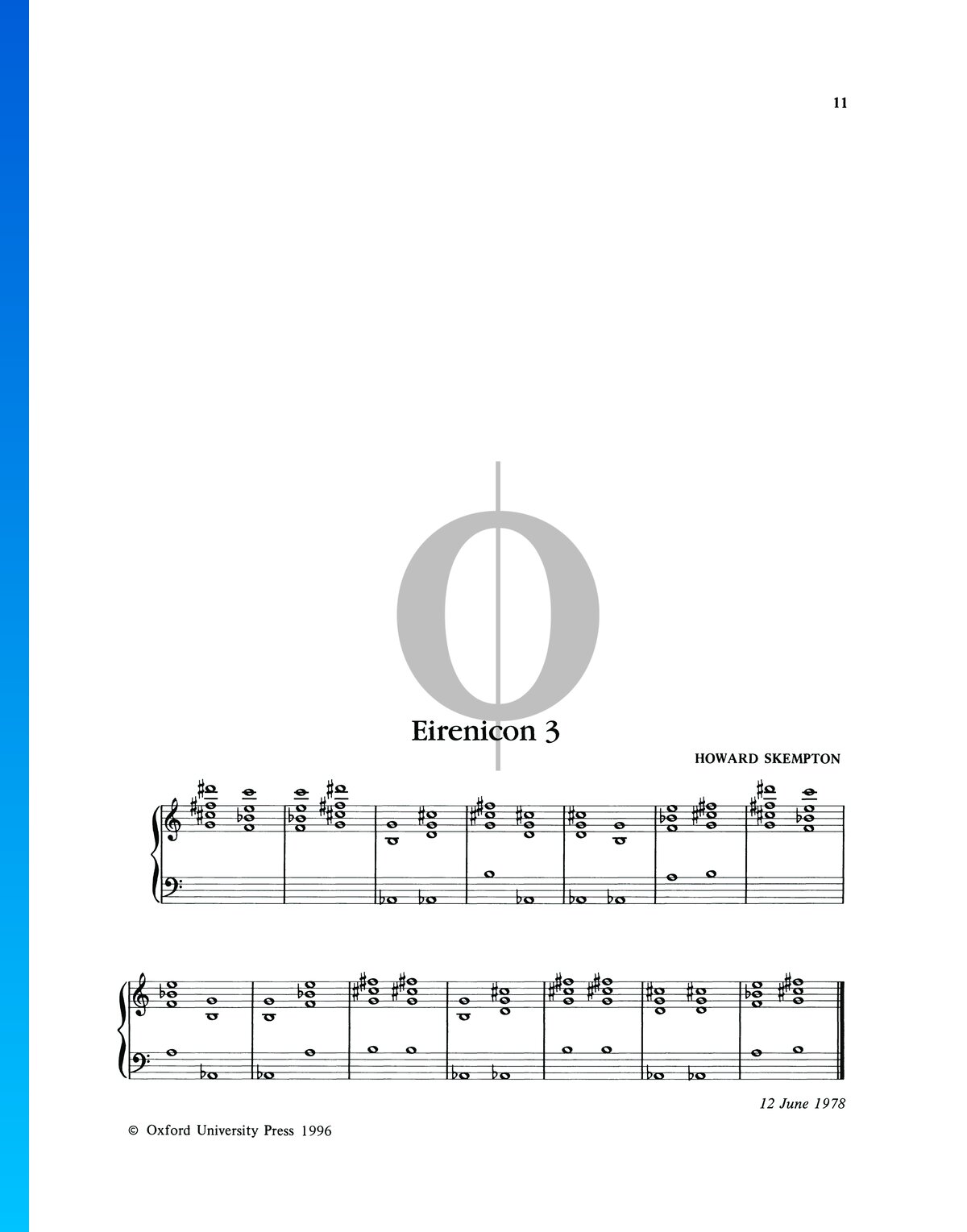 Eirenicon 3 (Howard Skempton) Piano Sheet Music - OKTAV