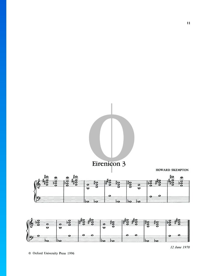 Eirenicon 3 (Howard Skempton) Piano Sheet Music - OKTAV