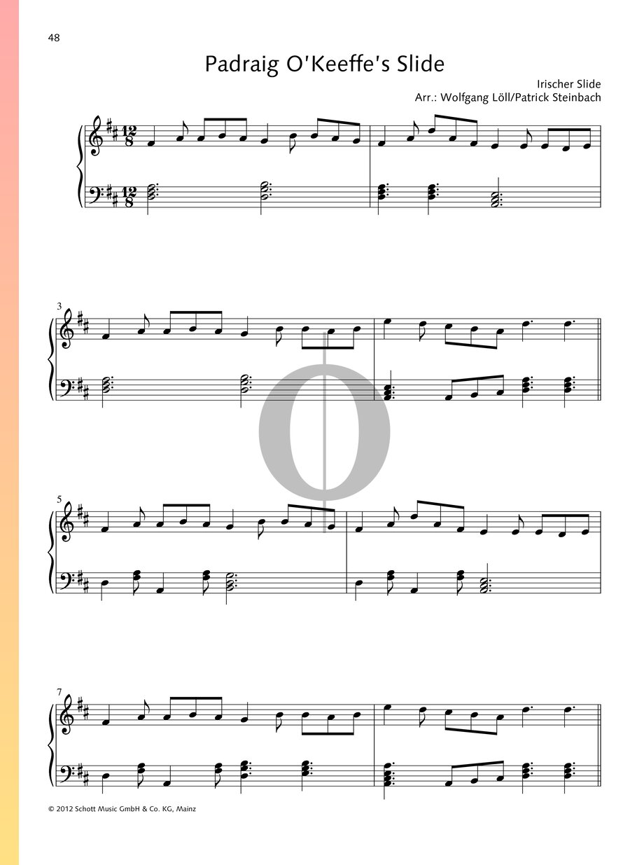Padraig O’Keeffe’s Slide (Anonymous) Piano Sheet Music - OKTAV