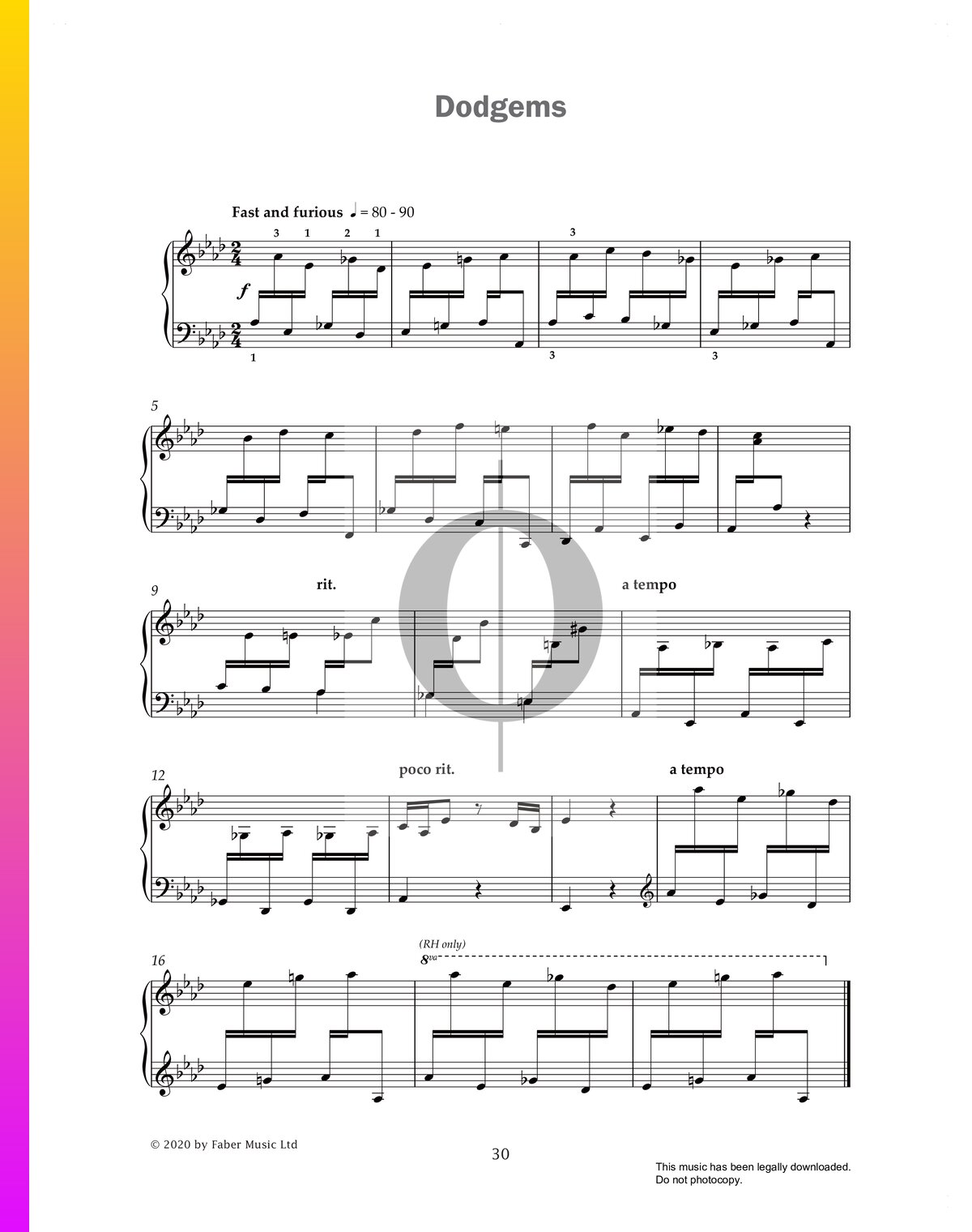Dodgems (Paul Harris) Piano Sheet Music - OKTAV