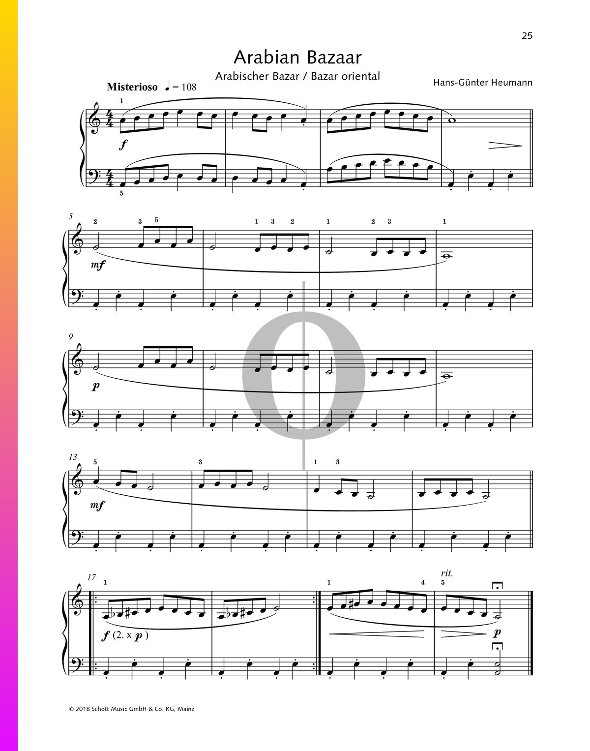 Arabian Bazaar (Hans-Günter Heumann) Piano Sheet Music - OKTAV