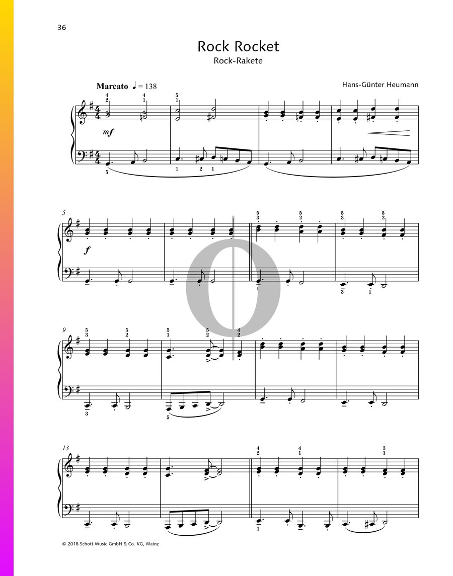 Rock Rocket (Hans-Günter Heumann) Piano Sheet Music - OKTAV