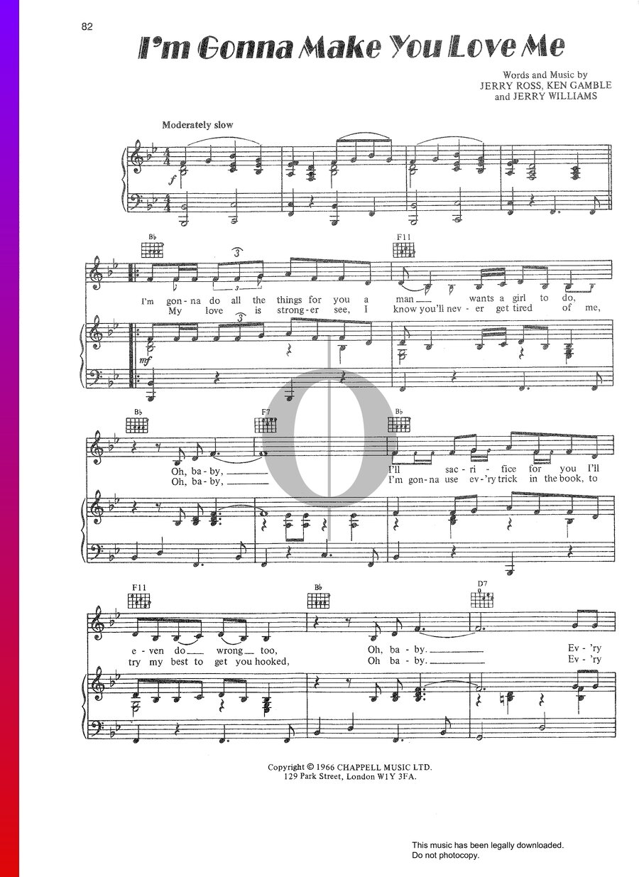 I'm Gonna Make You Love Me (The Temptations) Piano Sheet Music - OKTAV