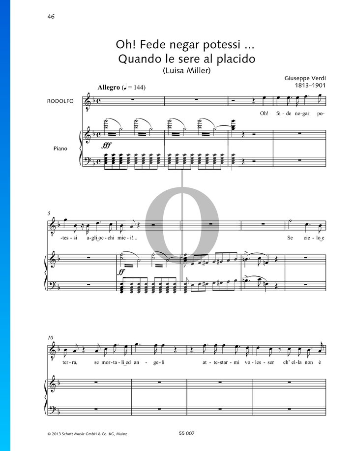 Oh! Fede negar potessi ... Quando le sere al placido (Giuseppe Verdi ...