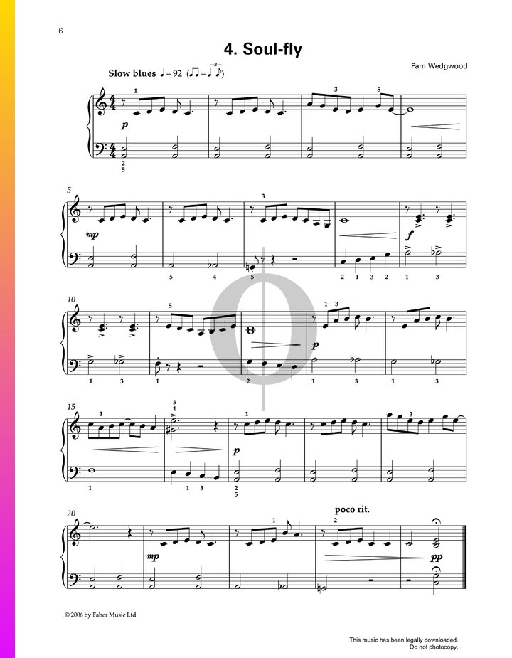 Soul-Fly (Pam Wedgwood) Piano Sheet Music - OKTAV
