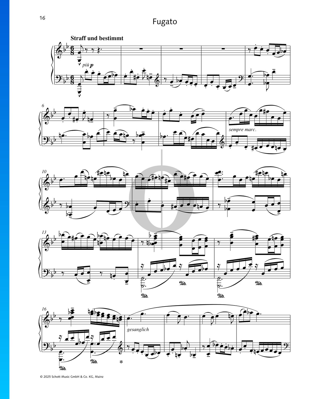 Fugato (Bernd Alois Zimmermann) Piano Sheet Music - OKTAV