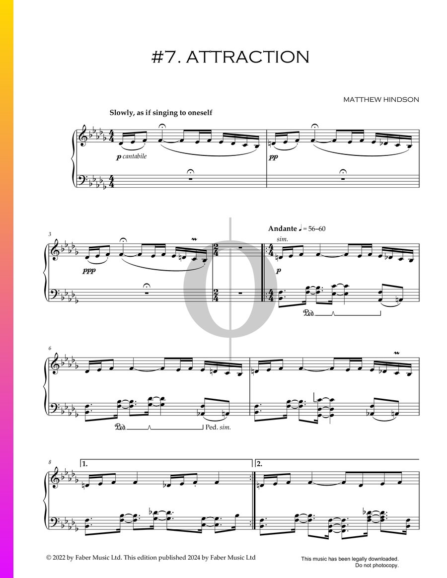Attraction (Matthew Hindson) Piano Sheet Music - OKTAV Attraction (Matthew Hindson) Piano Sheet Music - OKTAV