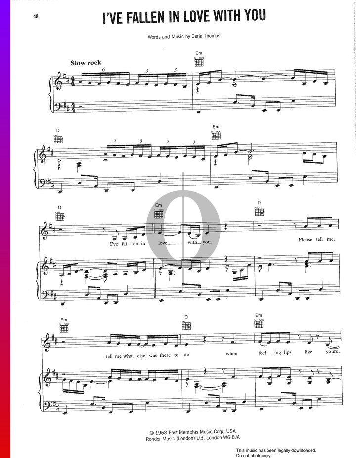 I've Fallen In Love With You (Joss Stone) Piano Sheet Music - OKTAV