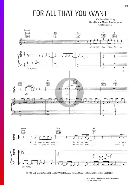 Gary Barlow Sheet Music Downloads (PDF) & Subscription - OKTAV