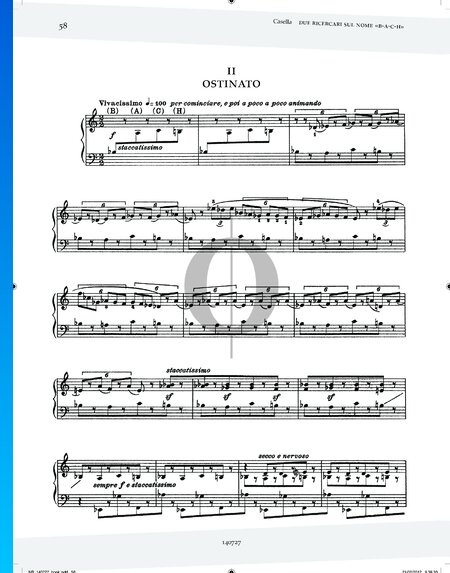 Due ricercari sul nome "B-A-C-H": No. 1 Funebre Noten (Piano Solo) von Alfredo Casella - PDF ...