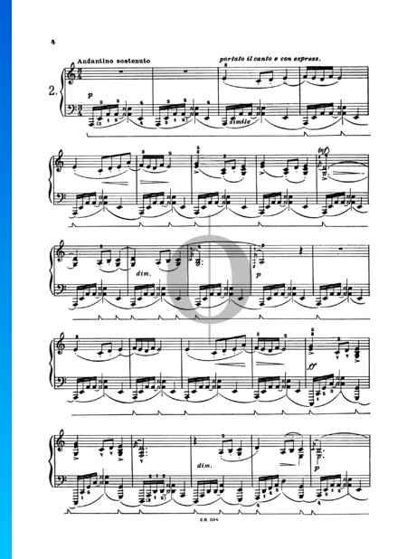 24 Preludes, Op. 37: No. 4 Allegretto Sheet Music (Piano Solo) | PDF ...