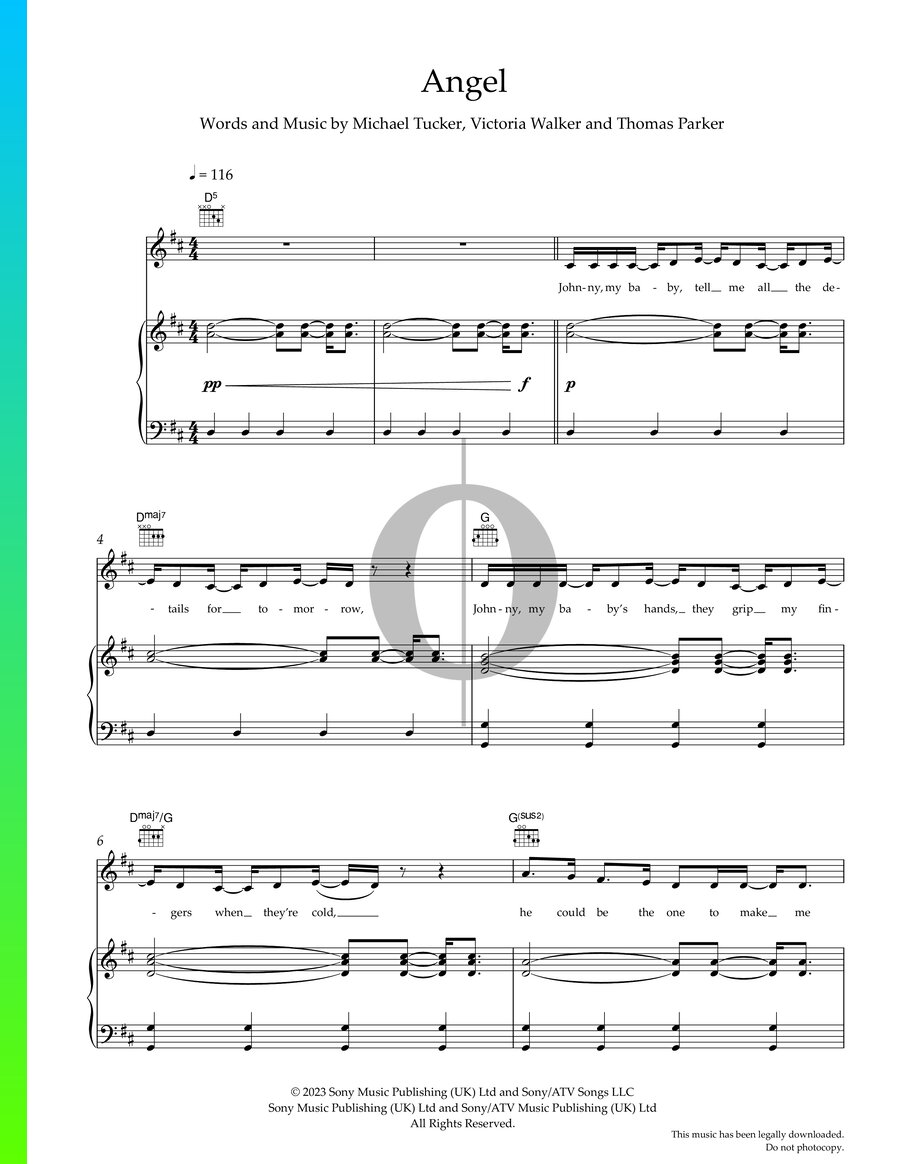 Angel Piano Sheet Music from Barbie by PinkPantheress - OKTAV