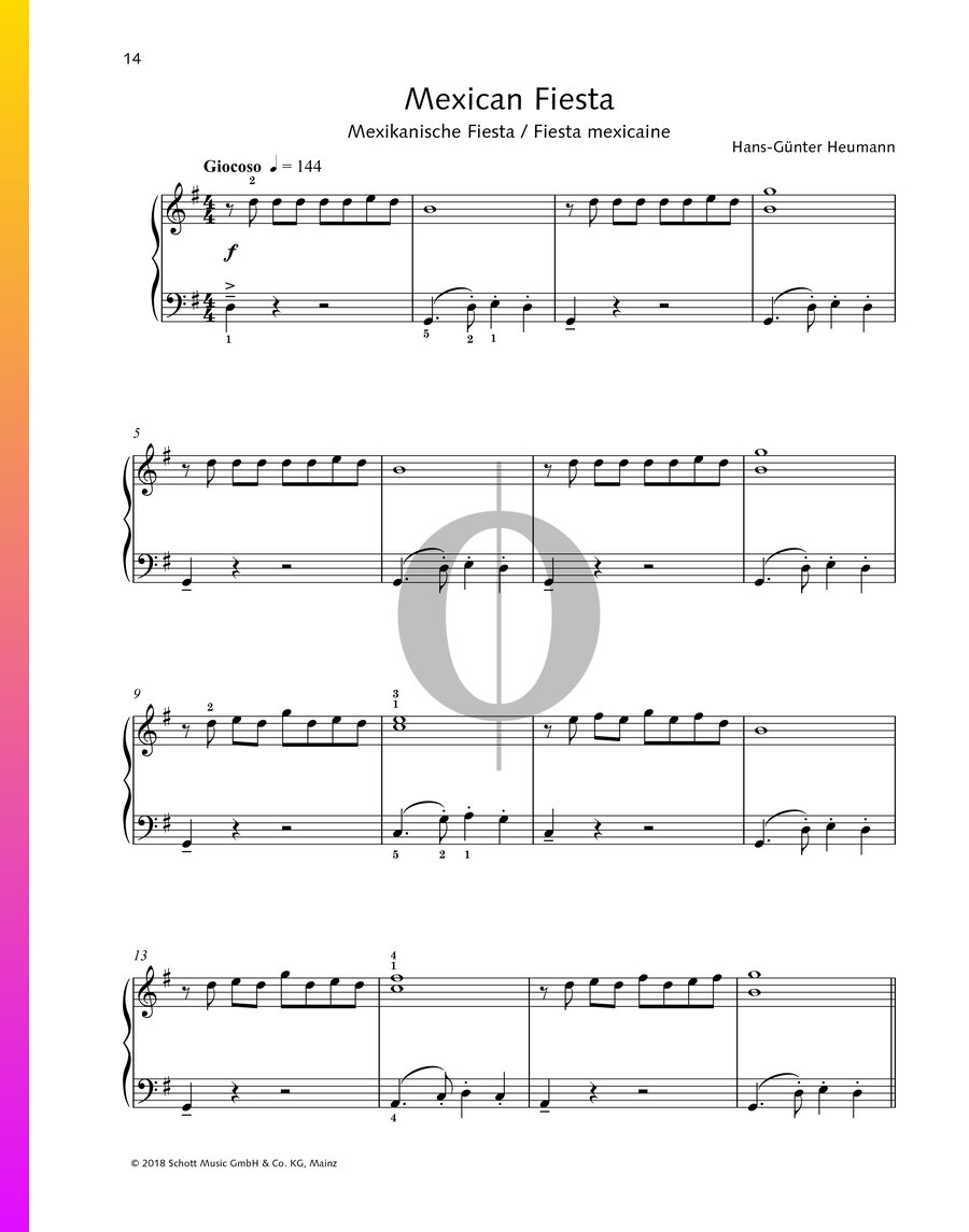 Mexican Fiesta (Hans-Günter Heumann) Piano Sheet Music - OKTAV
