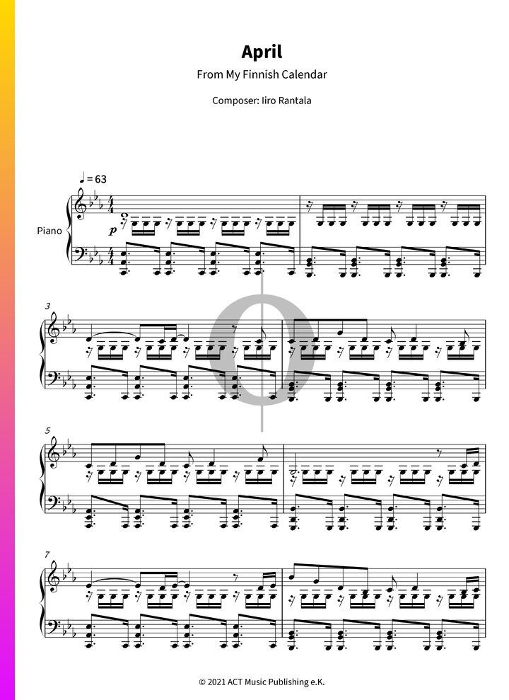 April (Iiro Rantala) Piano Sheet Music - OKTAV