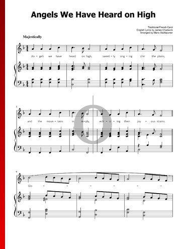 Angels We Have Heard On High Sheet Music (Piano, Voice) - OKTAV