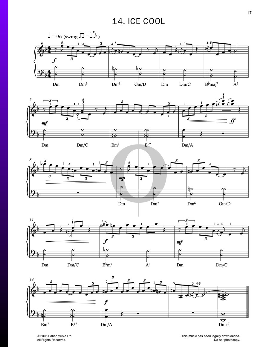 Ice Cool (John Kember) Piano Sheet Music - OKTAV
