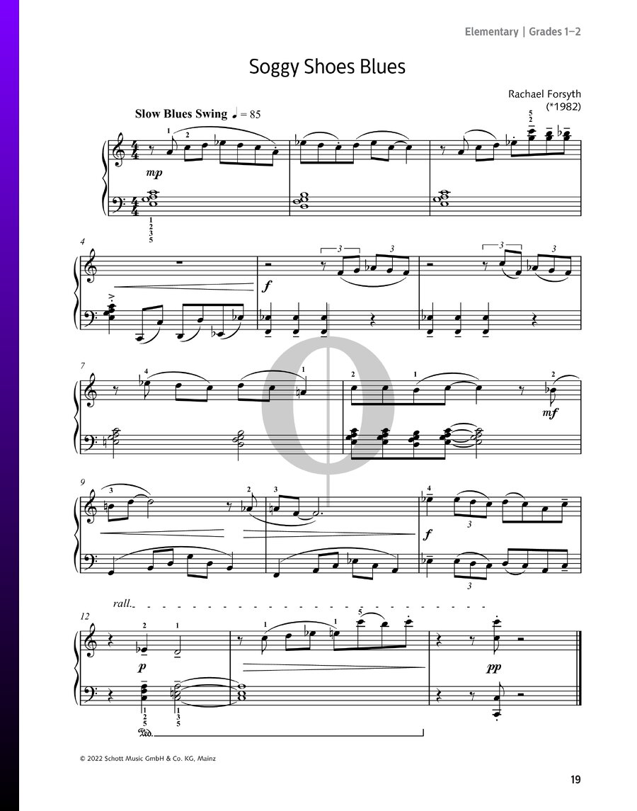 Soggy Shoes Blues (Rachael Forsyth) Piano Sheet Music - OKTAV
