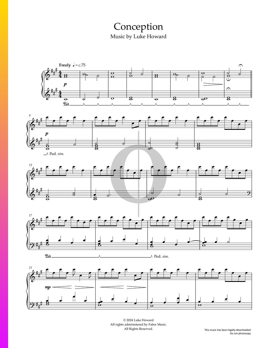 Conception (Luke Howard) Piano Sheet Music - OKTAV