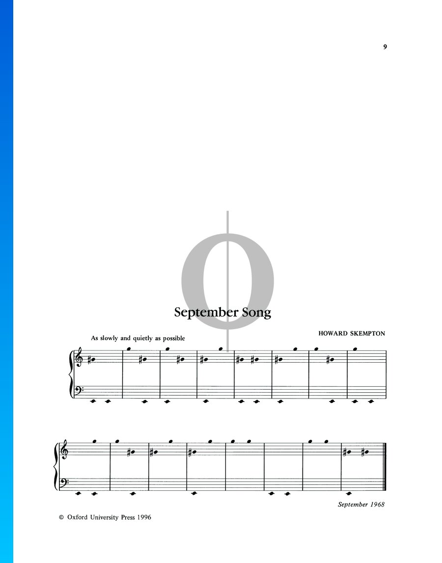 September Song (Howard Skempton) Piano Sheet Music - OKTAV