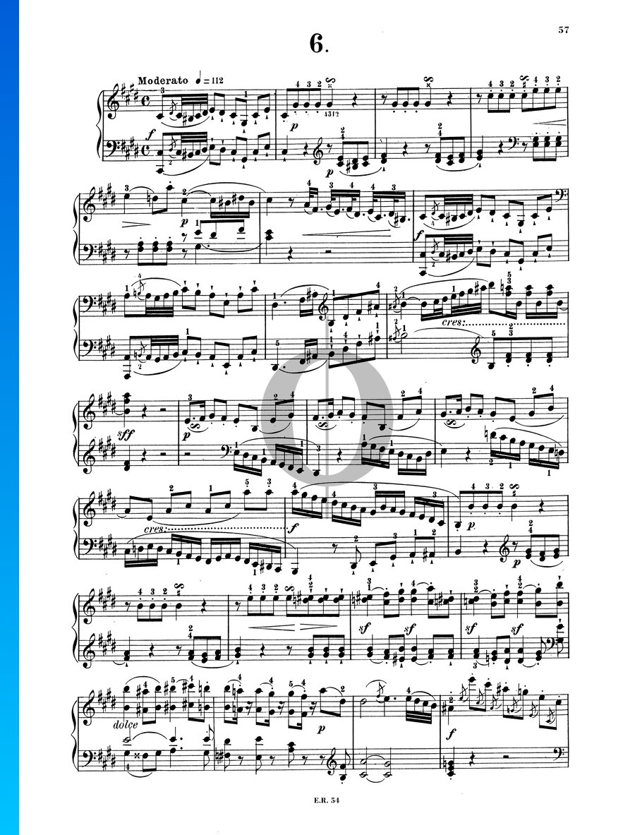 Sonate in cis-Moll, Hob XVI: 36 Klaviernoten (Franz Joseph Haydn) - OKTAV