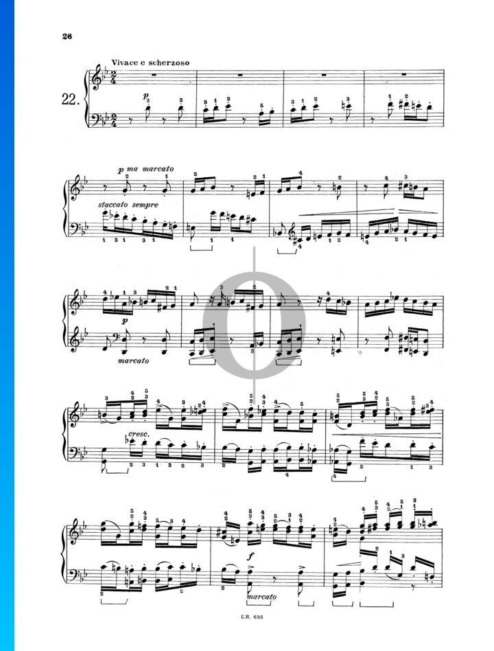 24 Preludes, Op. 37: Nr. 22 Vivace e scherzoso Klaviernoten (Ferruccio ...