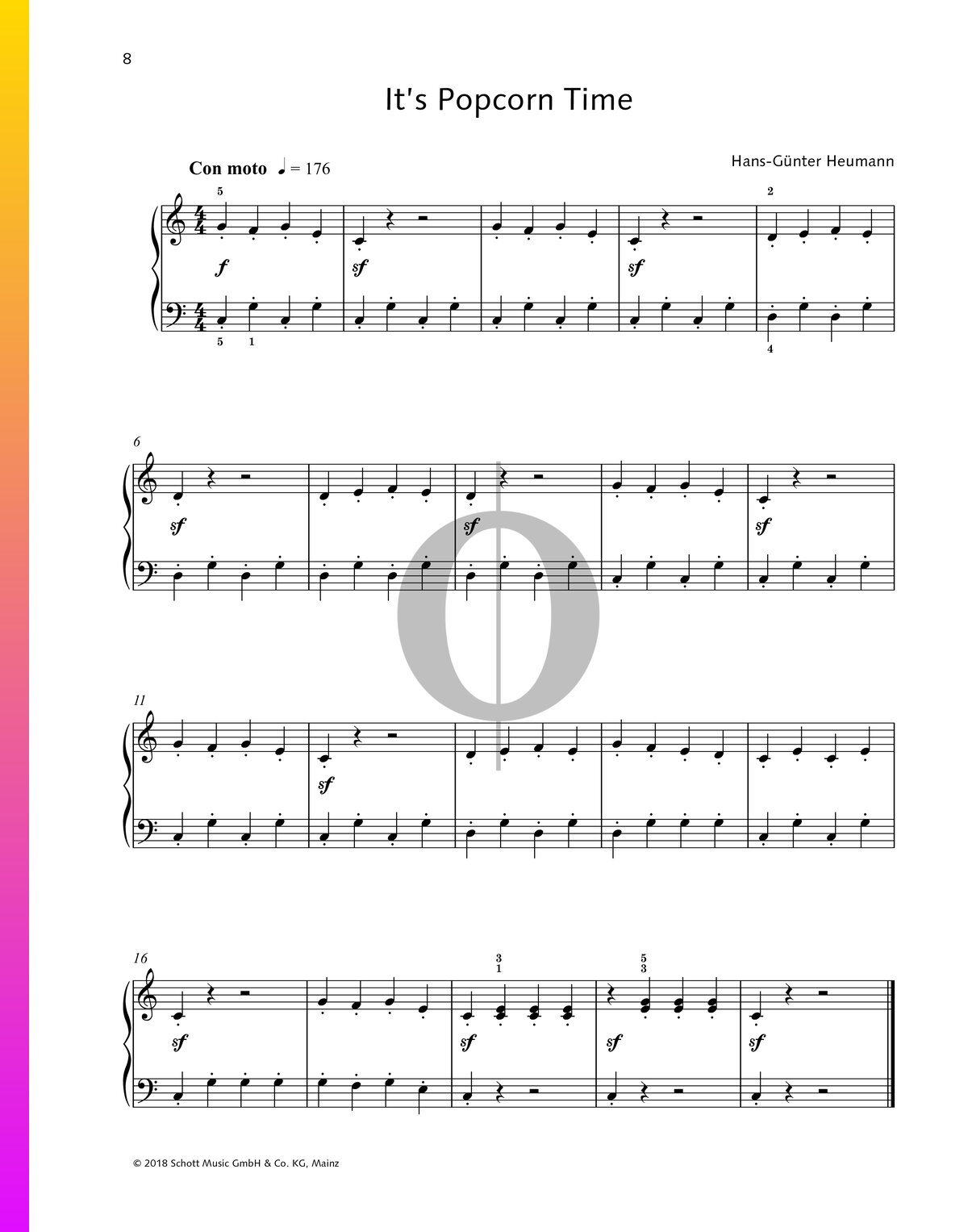 It's Popcorn Time (Hans-Günter Heumann) Piano Sheet Music - OKTAV
