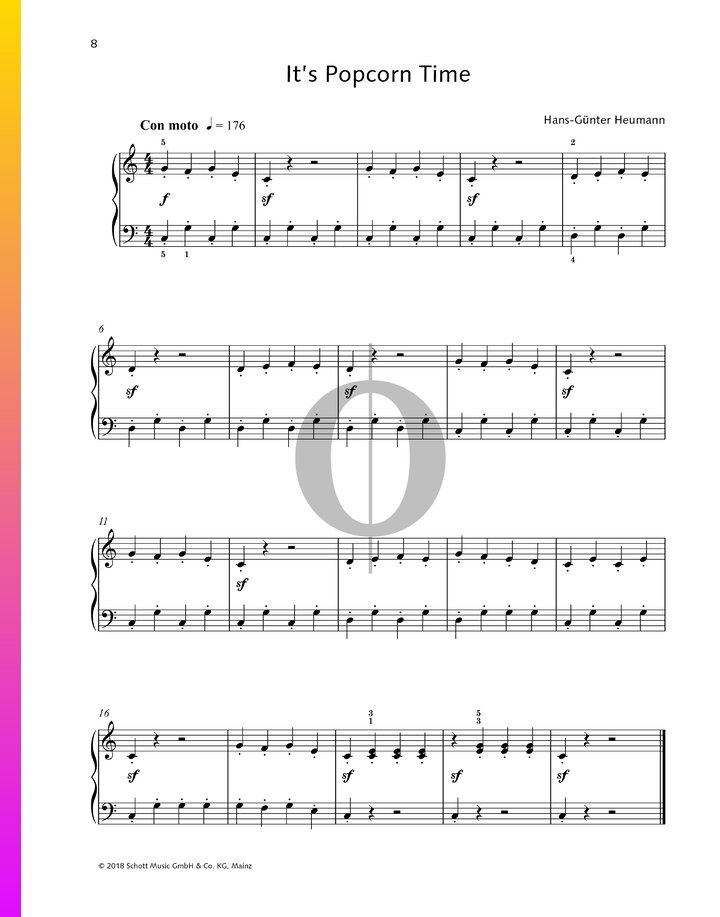 It's Popcorn Time (Hans-Günter Heumann) Piano Sheet Music - OKTAV