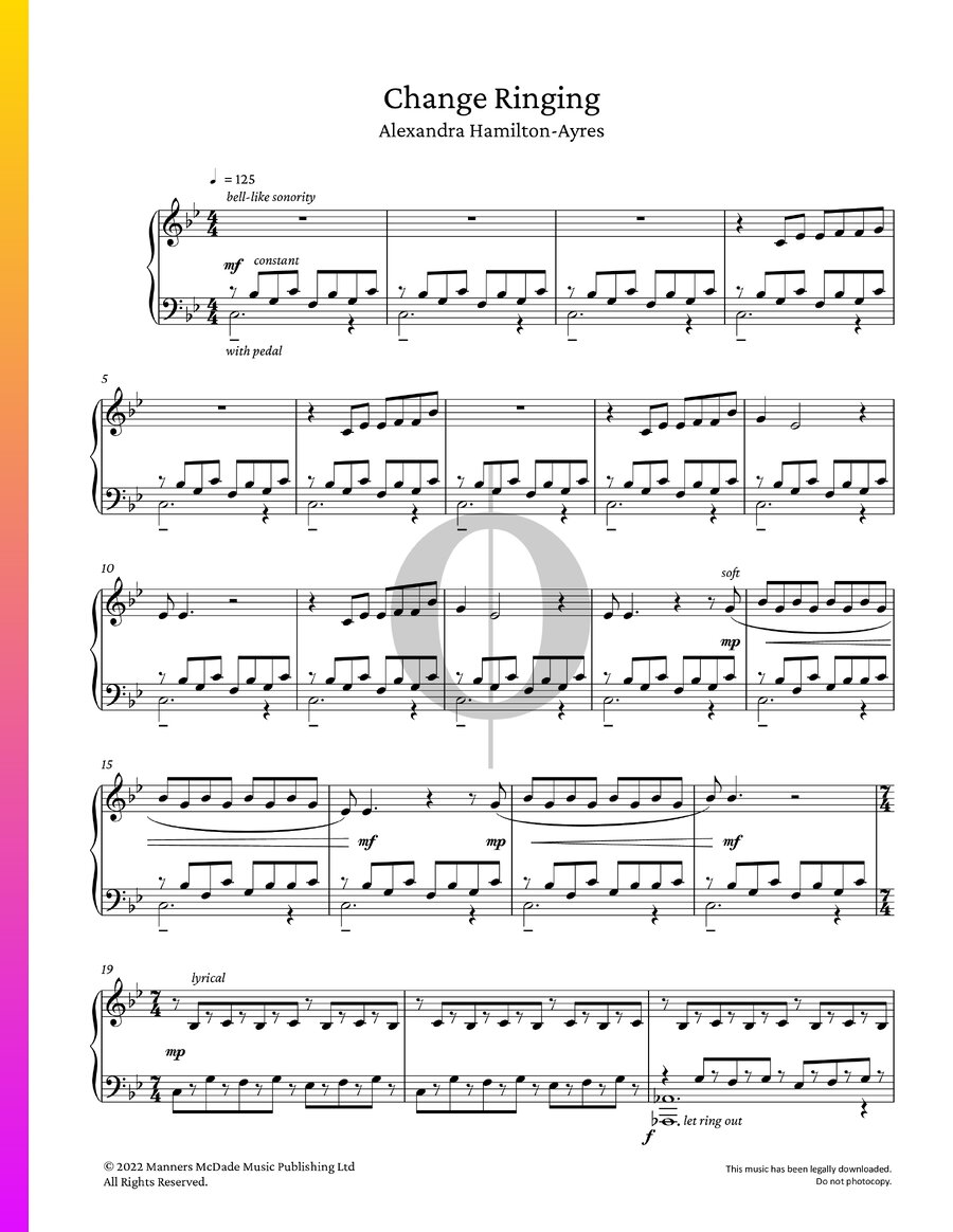 Change Ringing (Alexandra Hamilton-Ayres) Piano Sheet Music - OKTAV