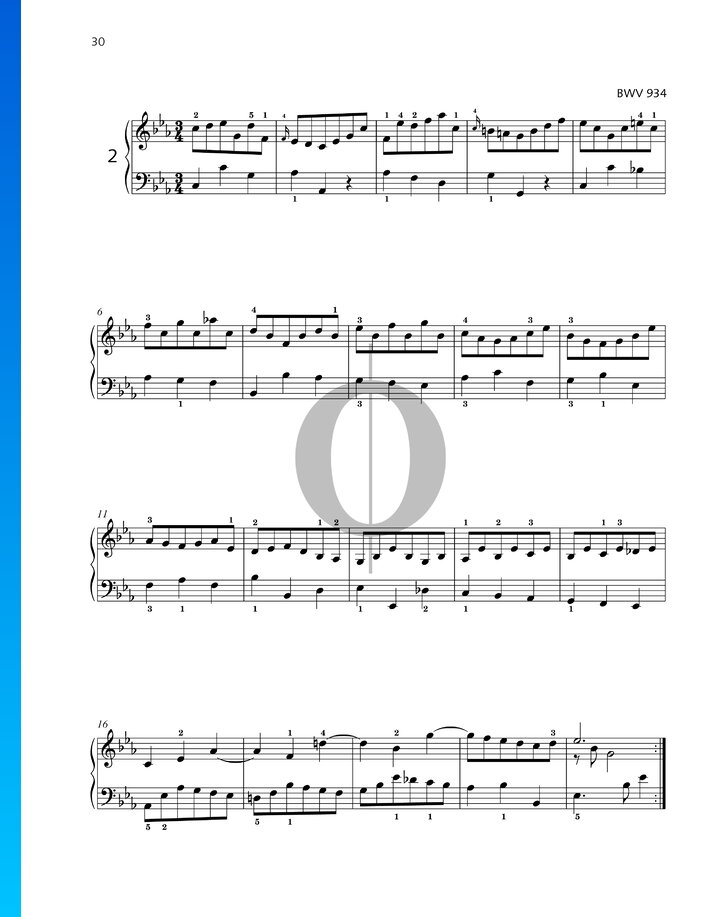 6 Little Preludes: No. 2 Prelude in C Minor, BWV 934 (Johann Sebastian ...