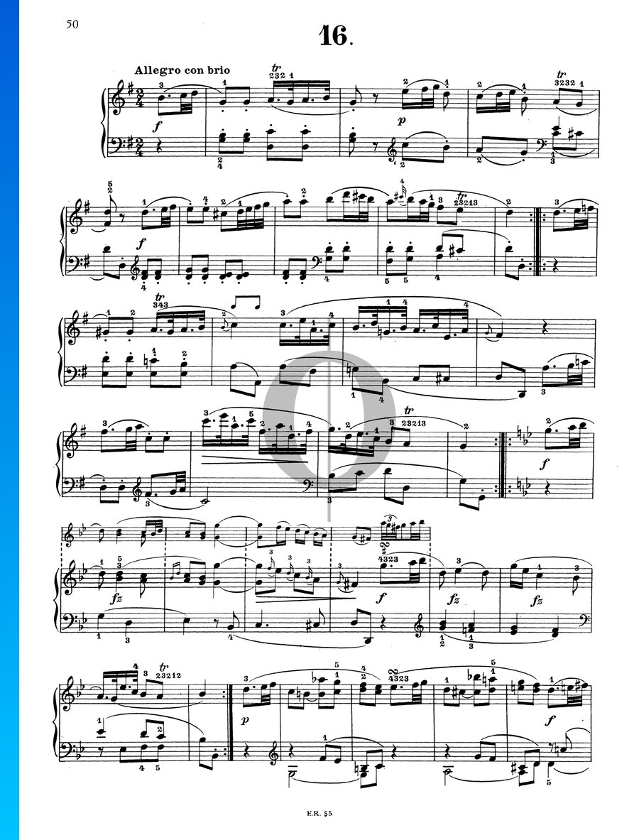 Sonata in G Major, Hob XVI: 39 (Franz Joseph Haydn) Piano Sheet Music ...