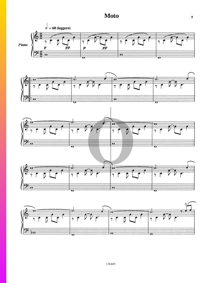 Moto (Ludovico Einaudi) Piano Sheet Music - OKTAV